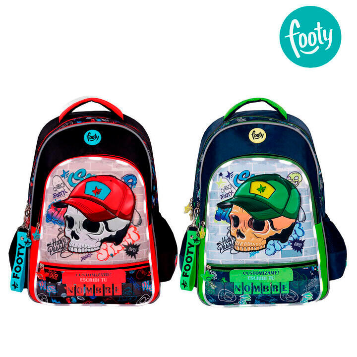 FOF5373 – Mochila Espalda 18 Pulg Con Luz Led Skull – Melocotoys
