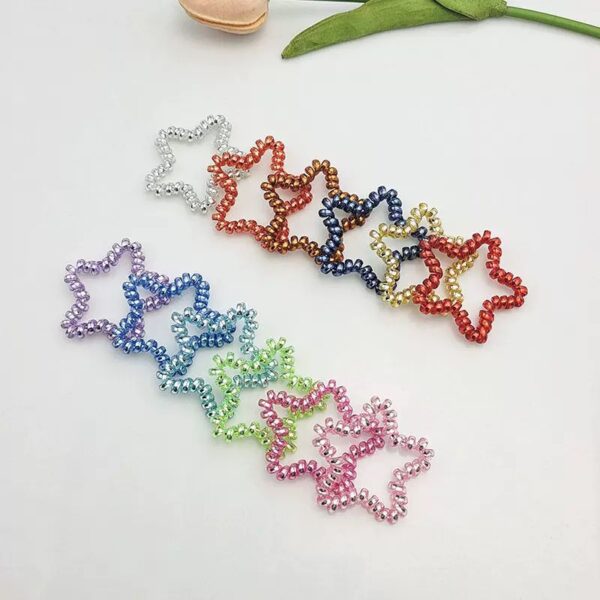 Set x3 Colitas Cable Teléfono Estrella 2 Color Surtido – Melocotoys