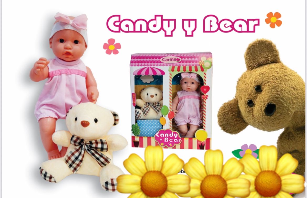 BEBE CON SONIDO + OSITO – Melocotoys